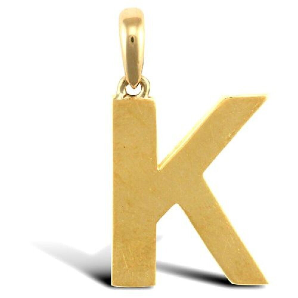 INITIAL K 9CT GOLD PENDANT SOLID GOLD LETTER INITIAL 9CT YELLOW GOLD ...