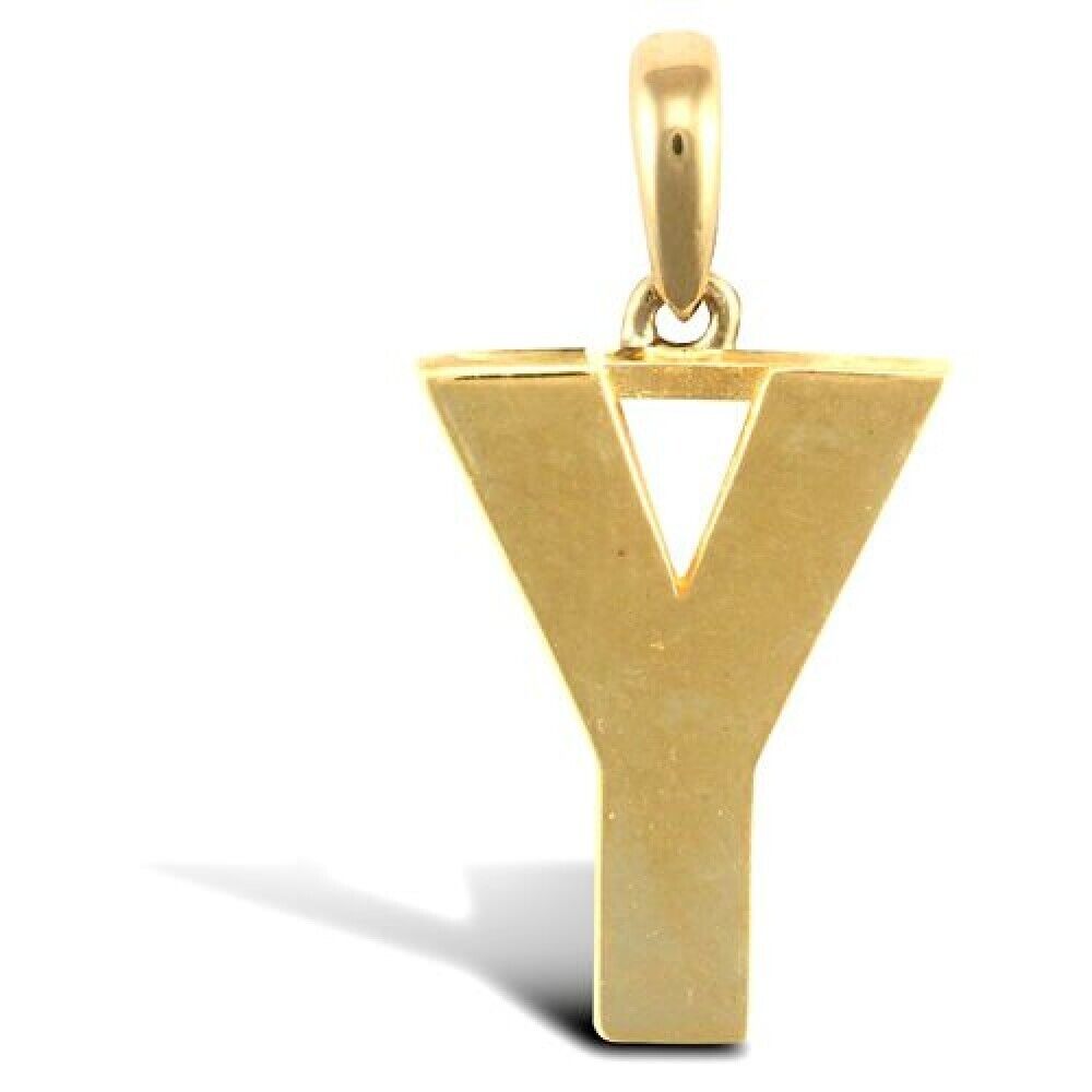 INITIAL Y 9CT GOLD PENDANT SOLID GOLD LETTER INITIAL 9CT YELLOW GOLD ...